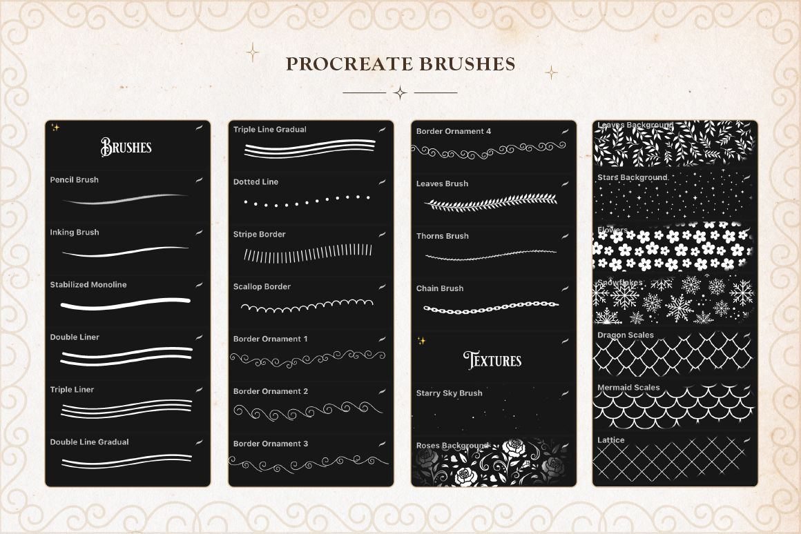 Gilded Tales Toolkit for Procreate – Sara Malva Designs