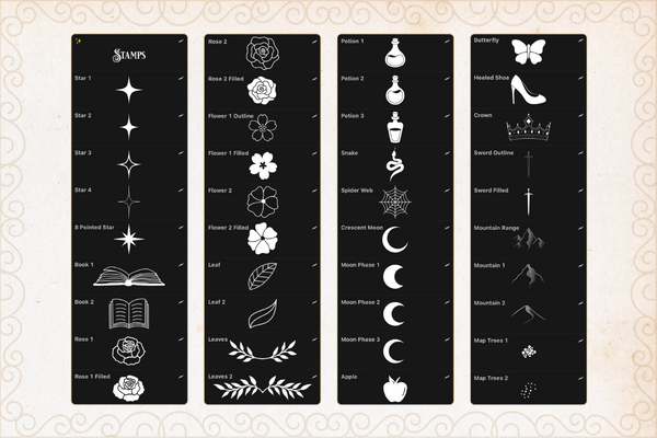 Gilded Tales Toolkit for Procreate – Sara Malva Designs